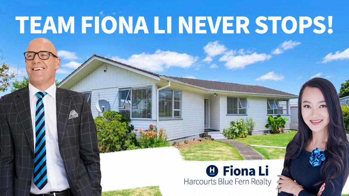 Team Fiona Li Never Stops - Harcourts Blue Fern Realty - Aaron Davis